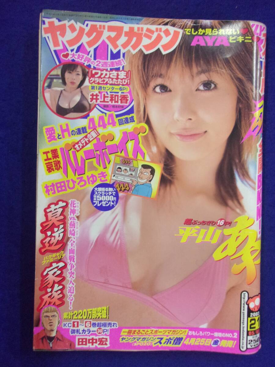【やや傷や汚れあり】3146 ヤングマガジン 2003年No.21 平山あや/井上和香の落札情報詳細 - Yahoo!オークション落札価格検索 オークフリー
