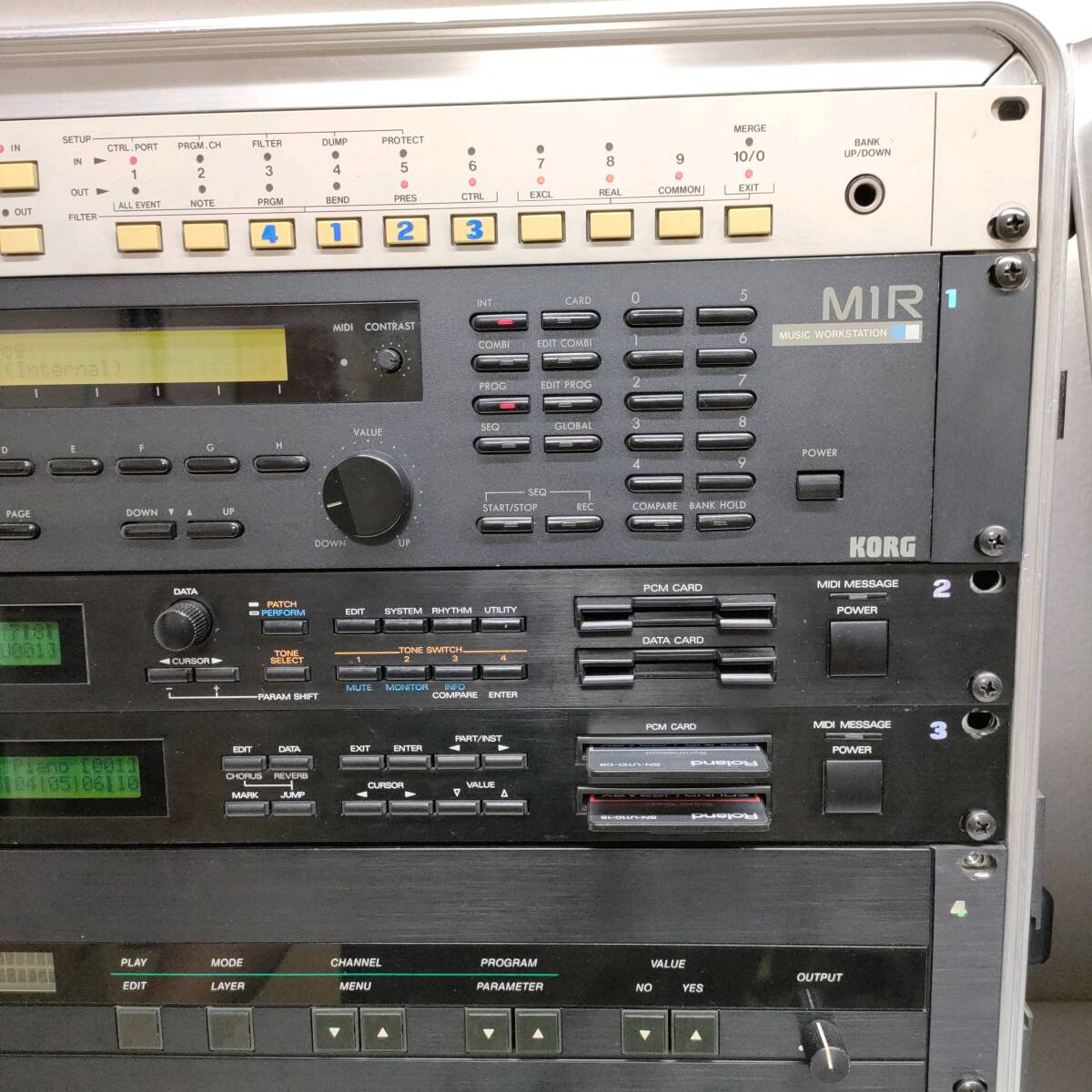 【やや傷や汚れあり】KORG M1R 音源モジュール シンセサイザー YAMAHA REV100 DIGITAL REVERBERATOR ...