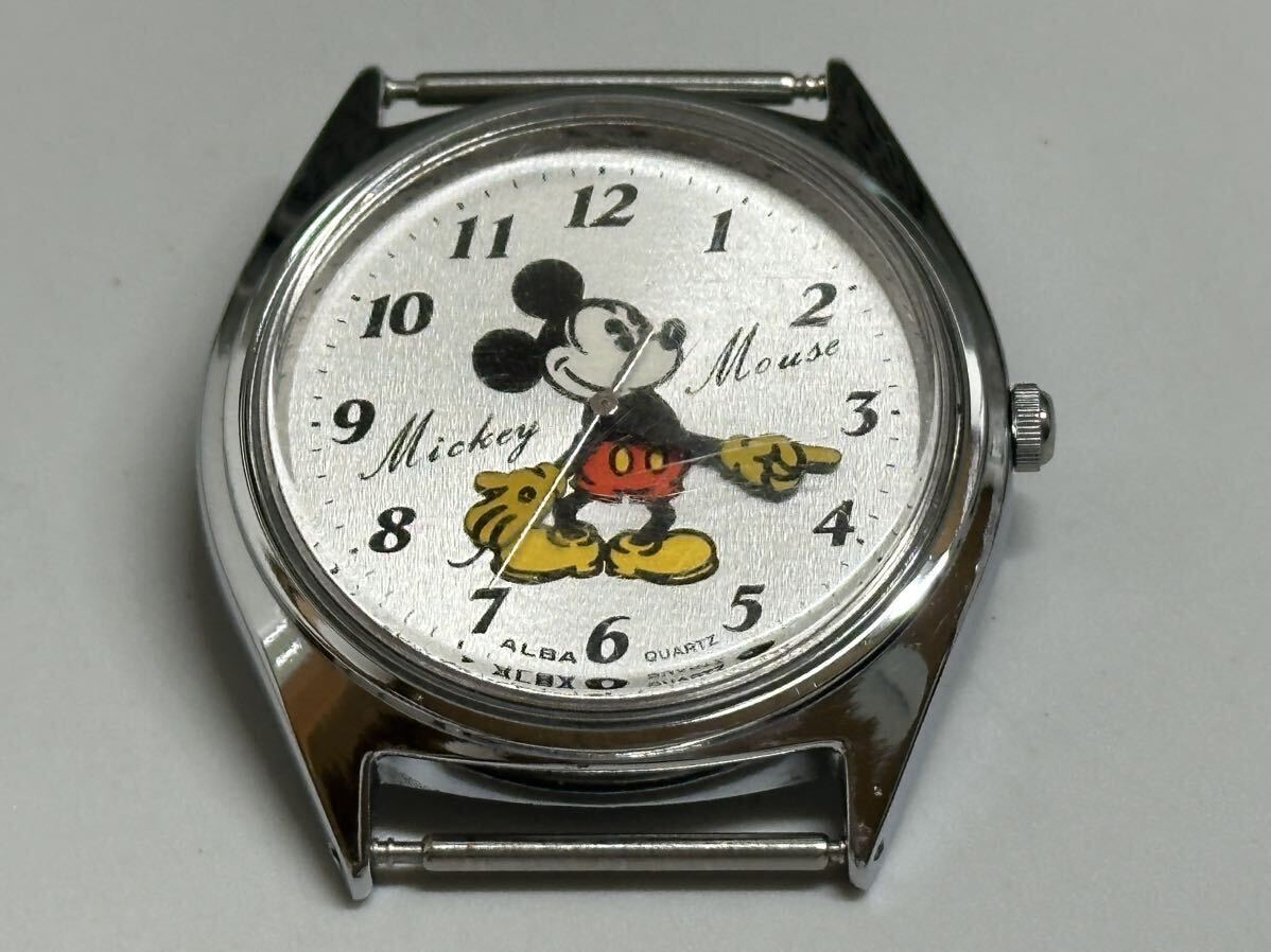 【やや傷や汚れあり】1円〜 SEIKO セイコー ALBA ミッキーマウス Disney ディズニー Y131-6030 クォーツ シルバー ...