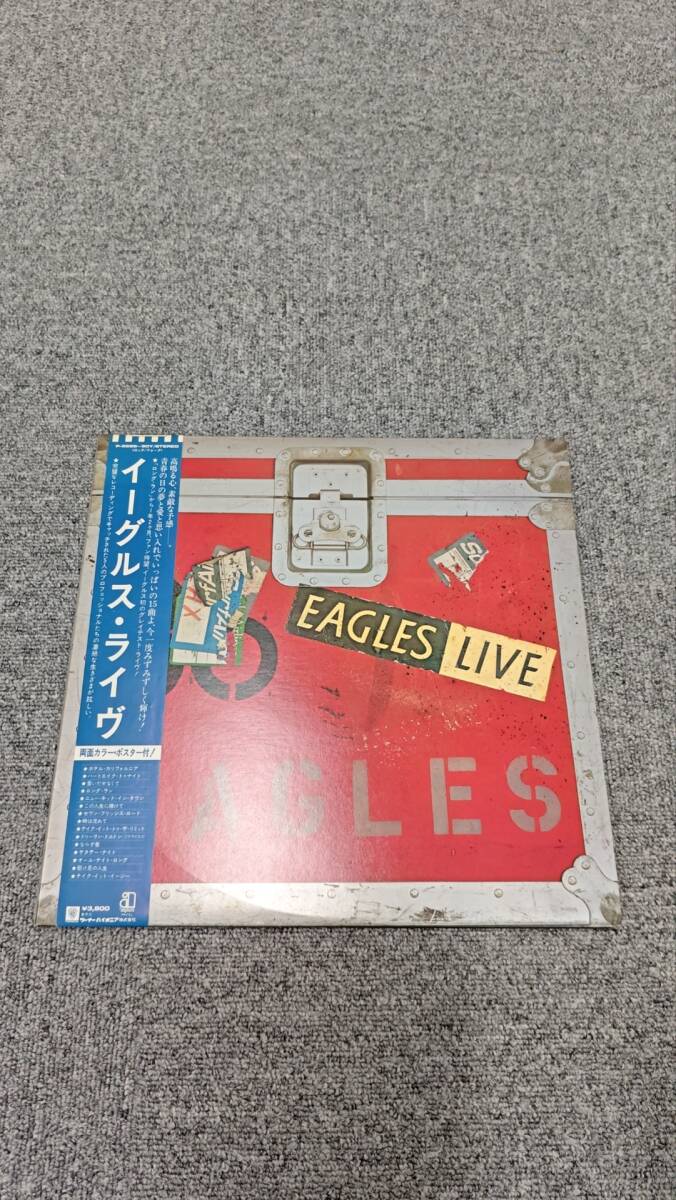 【やや傷や汚れあり】帯付LP/ ダブルジャケット 2LP イーグルス / ライヴ ホテルカリフォルニア ならず者 EAGLES LIVE 1980年 P-5589～90Y/L0918047の ...