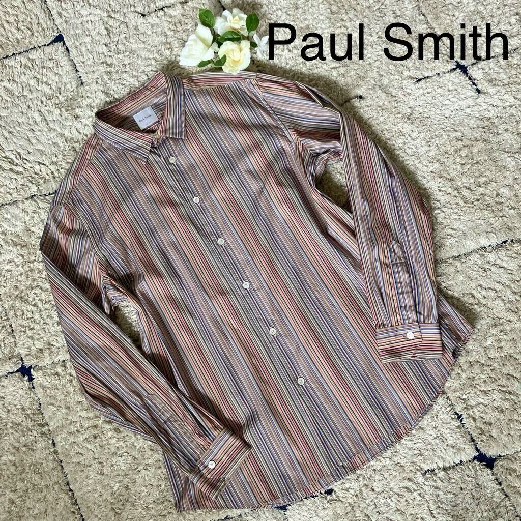 【目立った傷や汚れなし】XXL!! 希少サイズ 【極美品 現行】Paul Smith ポールスミス メンズシャツ ストライプ マルチカラー コットン 長袖 総柄 カラフルの落札情報詳細 ...