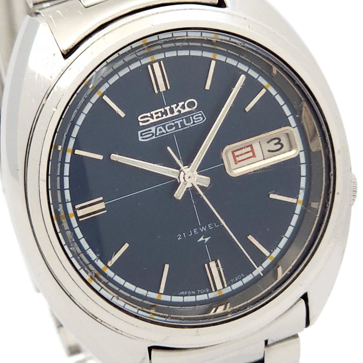 【傷や汚れあり】1円 SEIKO セイコー ファイブアクタス 7019-7070 自動巻 動作品 青 KN0996T（XX 16）の落札情報 ...