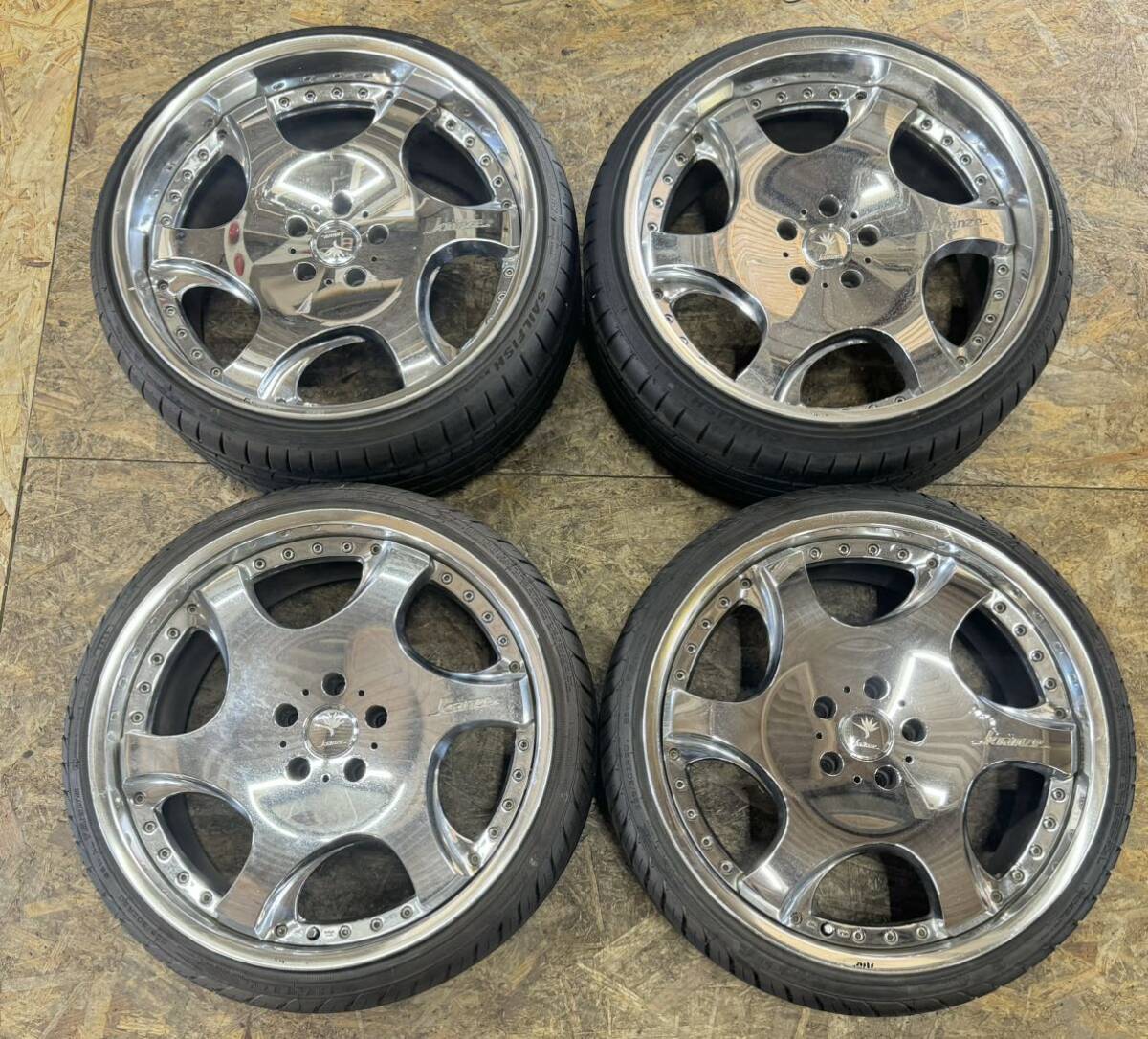 【やや傷や汚れあり】【希少！】WEDS Kranze クレンツェ バズレイヤ 20インチ 9J＋31 10J＋32 PCD114.3 5穴 5H メッキ セルシオ アリスト クラウン バズ ...