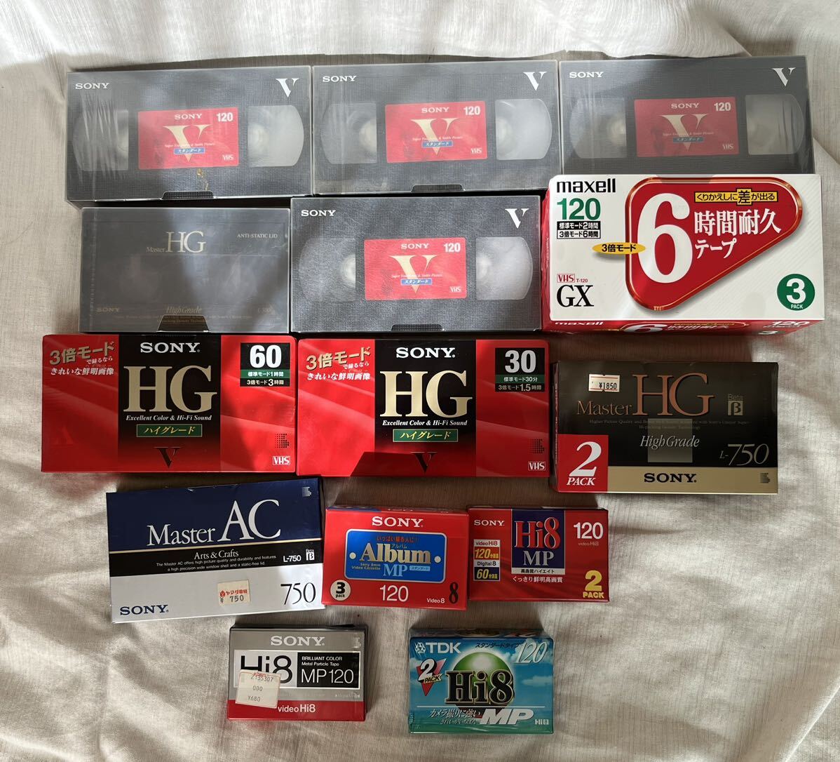 【未使用に近い】【未開封品】未使用 ビデオカセットテープ VHS 8ミリビデオテープ Hi8MPまとめ SONY master HG TDK maxell パック ソニー Videoの落札情報 ...