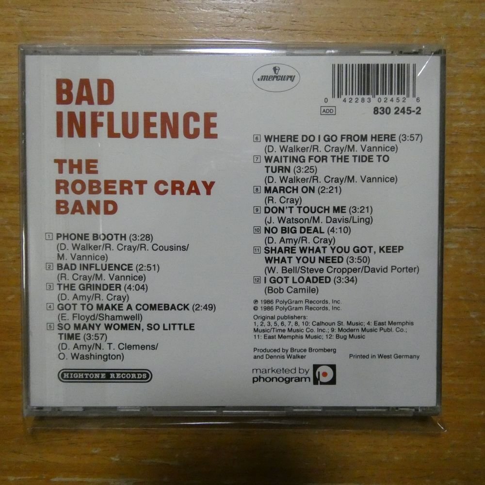 【やや傷や汚れあり】042283024526;【CD/西独盤】THE ROBERT CRAY BAND / BAD INFLUENCE ...