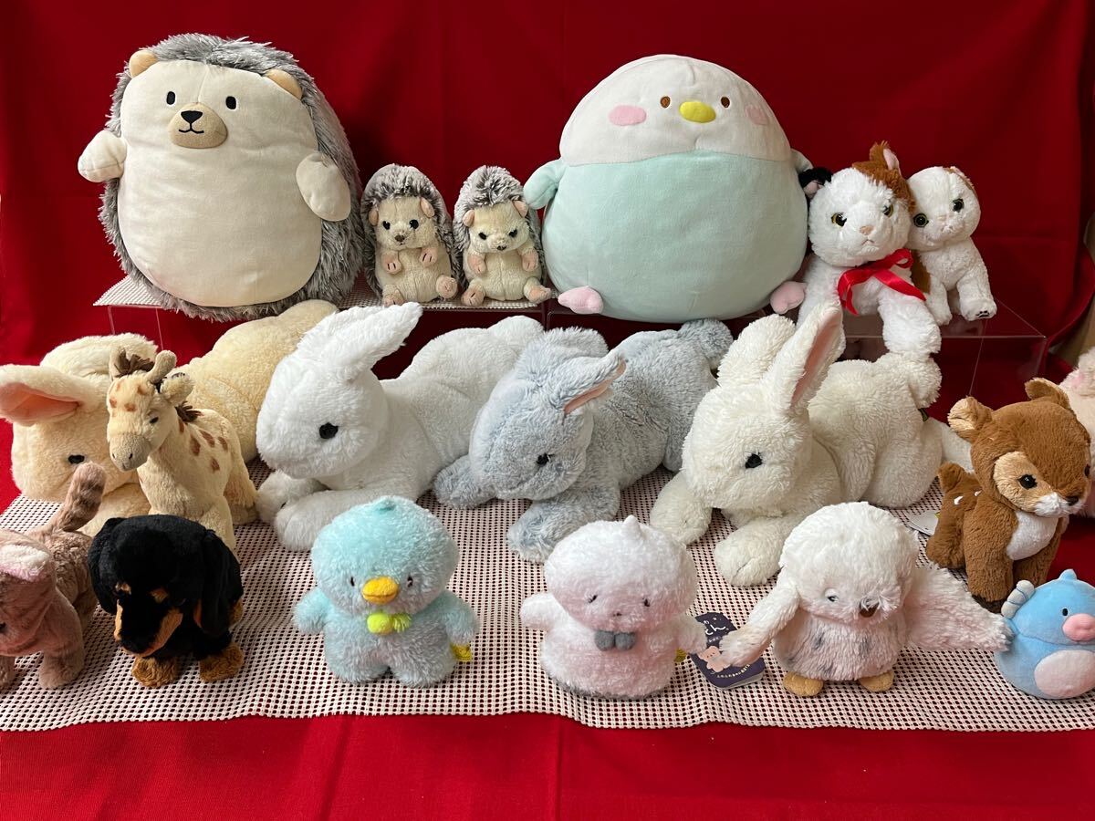 【傷や汚れあり】Sunlemon サンレモン ぬいぐるみ まとめ 猫 ハリネズミ うさぎ 犬 たっとん 他 動物 アニマル タグ付きありK ...