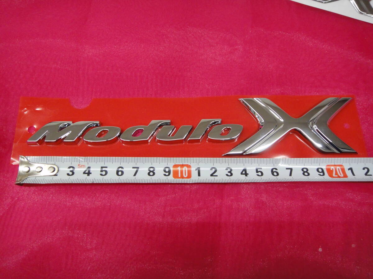【未使用】ピカピカ綺麗！本物！HONDA ホンダ純正 Modulo X モデューロX クロームメタル 大 Lサイズエンブレム 質実本物！貼付け簡単 DIY 送無(条件の落札情報詳細 ...