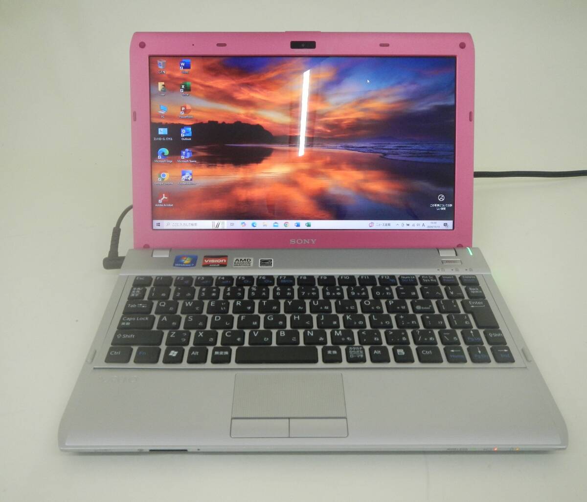【やや傷や汚れあり】動作中古PC SONY VAIO PCG-31311N CPU:AMD E-350 1.60GHz RAM:6G HDD:320G 特徴:Office2021導入済 小型 ...