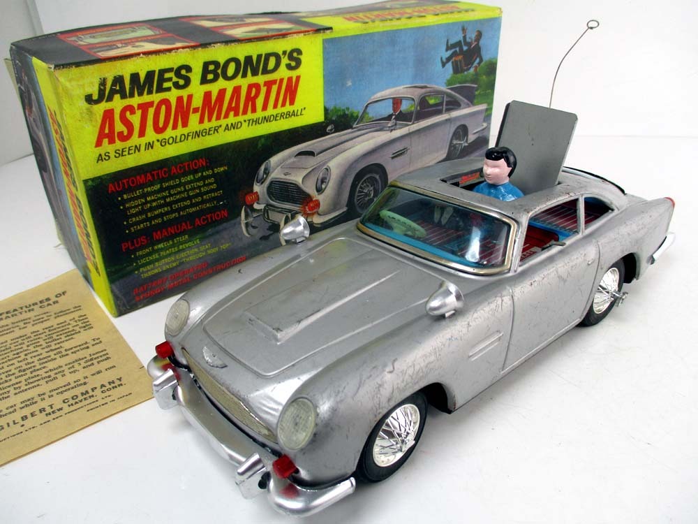 【やや傷や汚れあり】Gilbert/アオシン1965年製 James Bond 007仕様 Aston Martin DB5 完動品 長さ約28cmの落札情報詳細 - Yahoo!オークション ...
