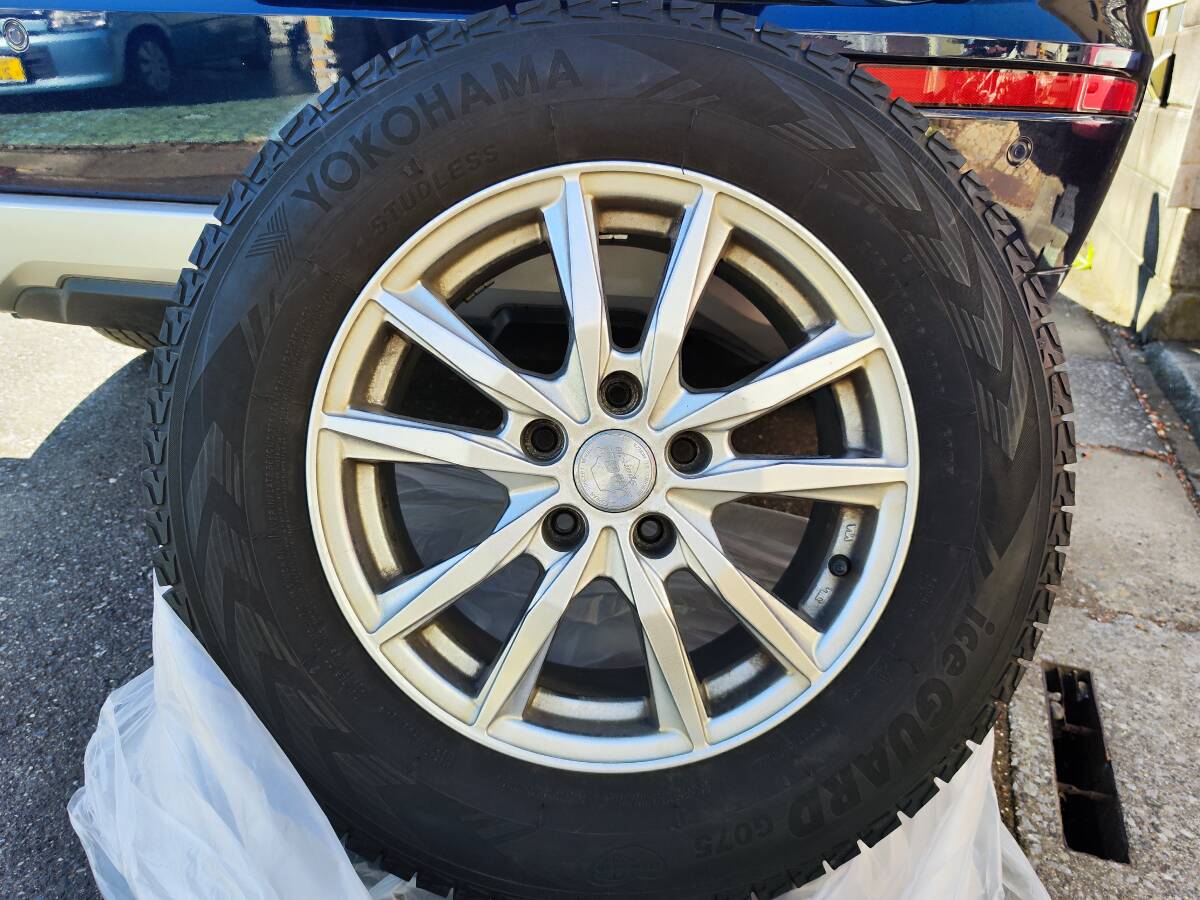 【目立った傷や汚れなし】☆特価☆スタッドレス YOKOHAMA ICEGUARD IG60 225/55R17 2020年製 17インチ7J+48 5H PCD100 ヨコハマ アイスガード ...