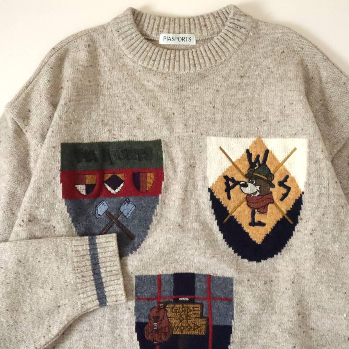 【やや傷や汚れあり】★ PIA SPORTS WOODYLAND ウールニット セーター ベージュ サイズ5 (XL相当) ピアスポーツ W14 Hれ3ゆ1-01の落札情報詳細 - Yahoo ...