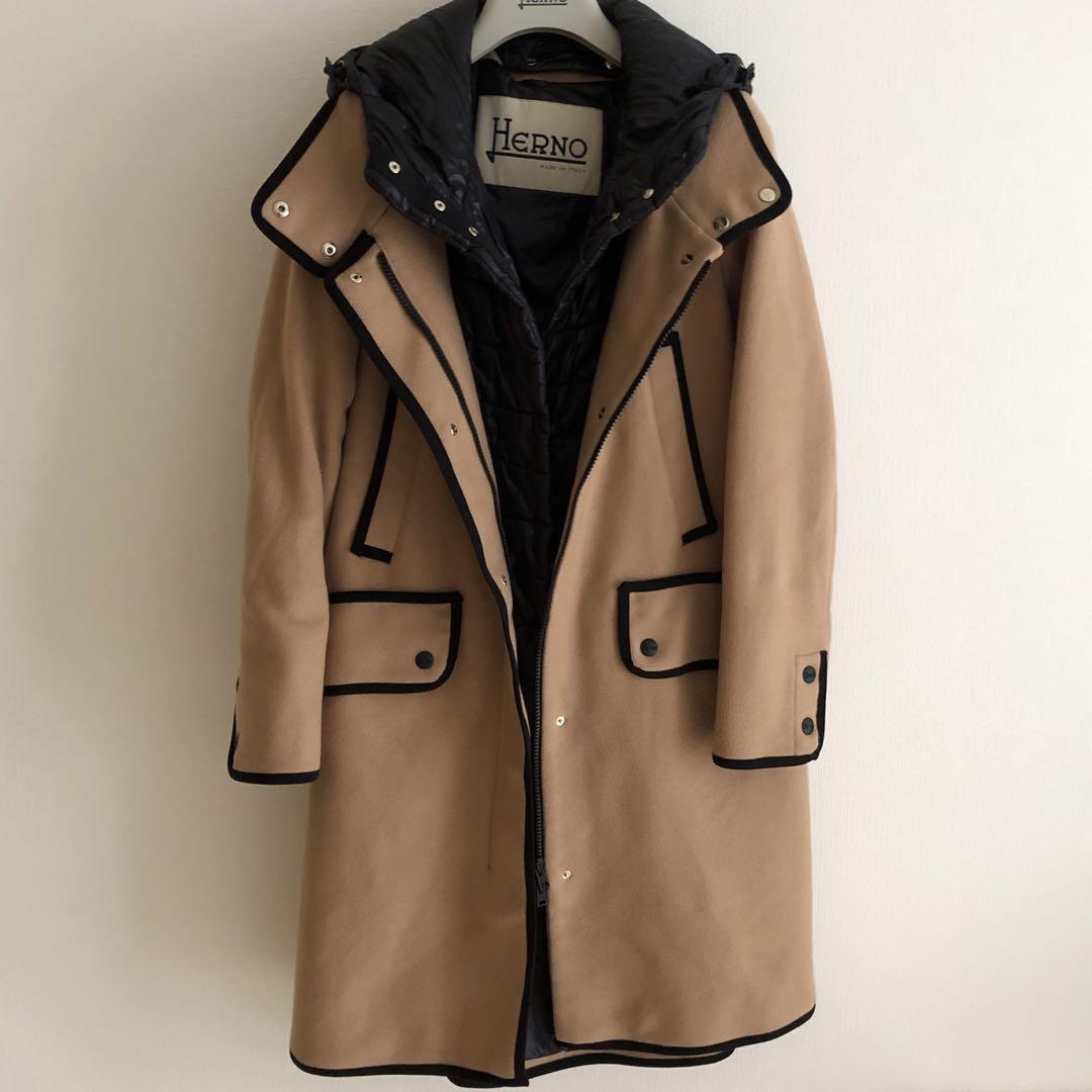 【目立った傷や汚れなし】HERNO ヘルノ 2WAY ウールコート パイピングパデットコート 40 ダウンと重ね着風の落札情報詳細 - Yahoo!オークション落札価格検索 オークフリー