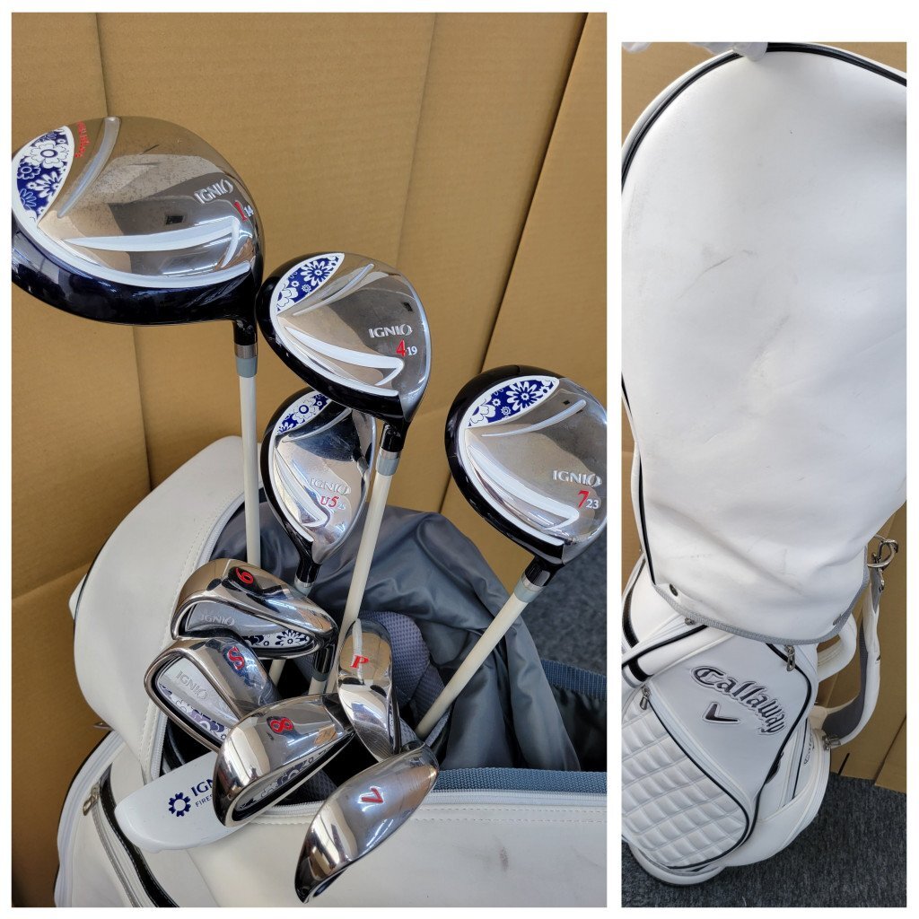 【傷や汚れあり】156325。IGNIO イグニオ レディースゴルフセット クラブ10本 キャディ付き フレックスLの落札情報詳細 - Yahoo!オークション落札価格検索 オークフリー