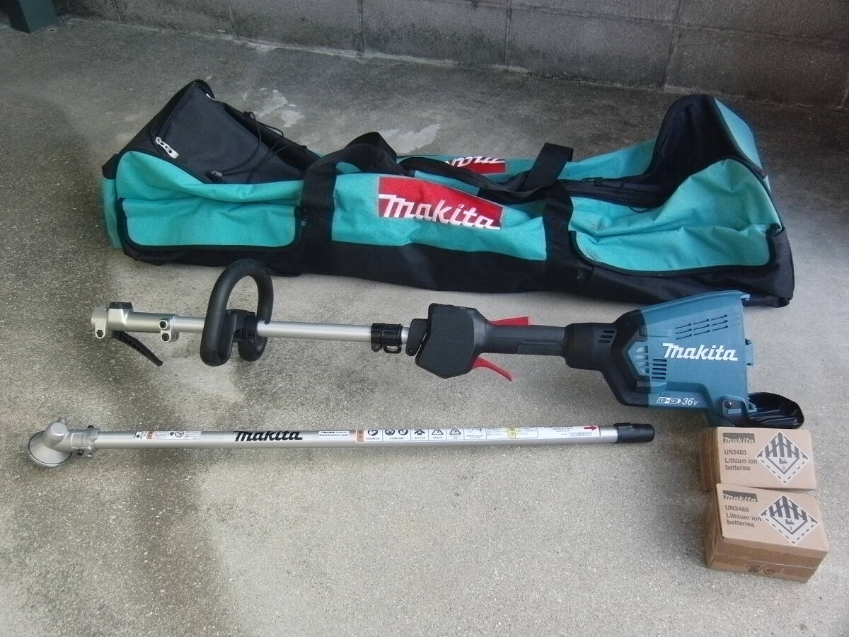 【未使用】新品未使用品 makita マキタ 刈払機本体＋刈払アタッチメント モデル：MUX60D と EM402MP のセットで 新品バッテリ付き 草刈り機の落札情報詳細 - Yahoo ...