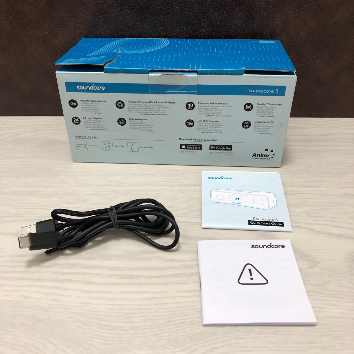 【傷や汚れあり】m593-0251-14 Anker アンカー Soundcore 3 サウンドコア Bluetooth ワイヤレス ...