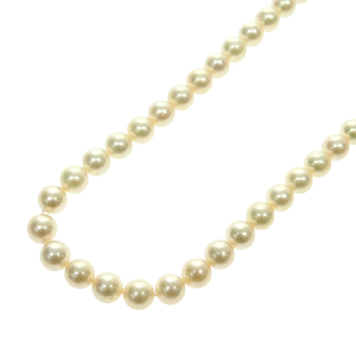 【やや傷や汚れあり】1円スタート 美品 アコヤ真珠 ネックレス 57粒 57P 7.00-7.50mm pearl 金具 SILVER シルバー アクセサリー レディース NGLソーティングの ...