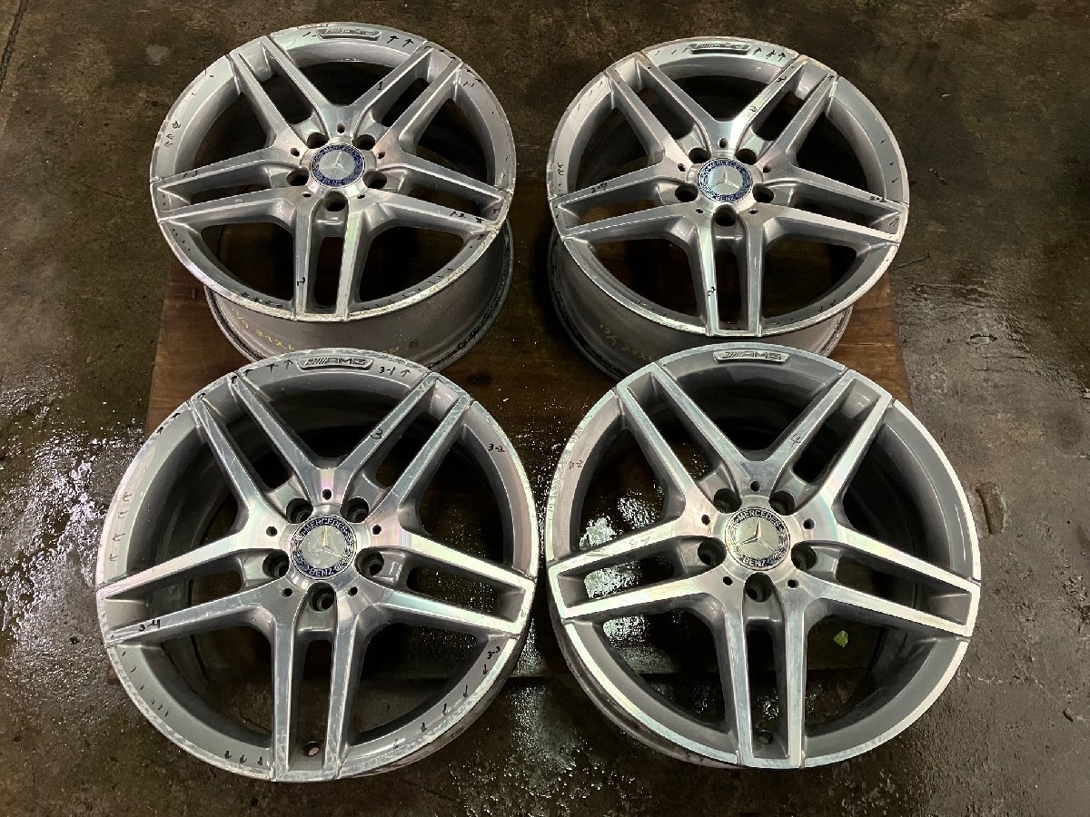 【全体的に状態が悪い】ベンツ Eクラス W212 S212 ホイール AMG F : 8.5J 18インチ ET48 R : 9J ET54 ...