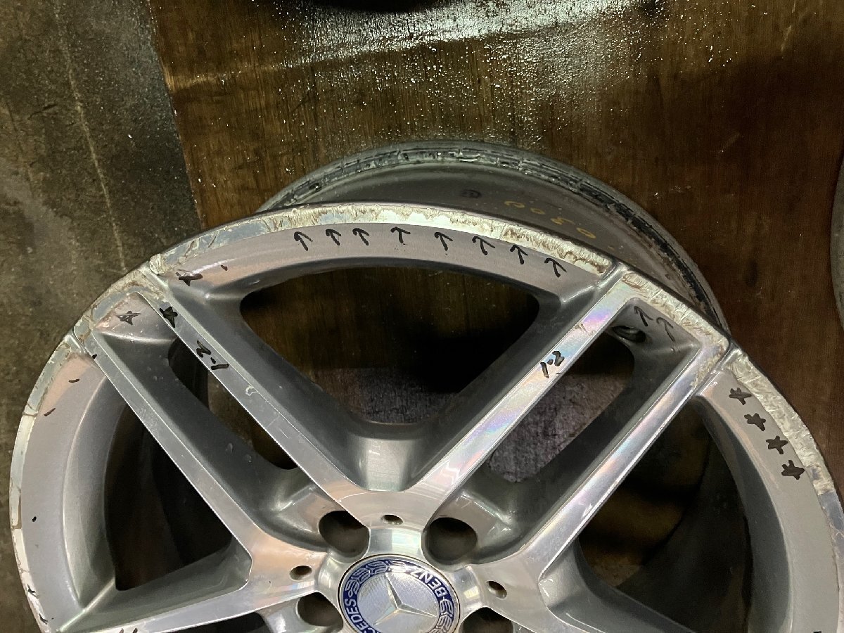 【全体的に状態が悪い】ベンツ Eクラス W212 S212 ホイール AMG F : 8.5J 18インチ ET48 R : 9J ET54 ...