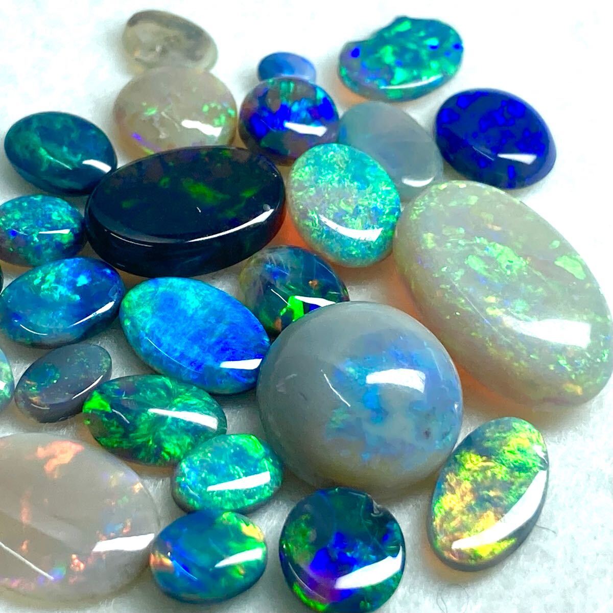 【やや傷や汚れあり】1円〜!!遊色効果!! 天然ブラックオパールおまと26.5ct d 約5.3g ルース 裸石 宝石 ジュエリー jewelry black opal w4 マ30の落札情報 ...