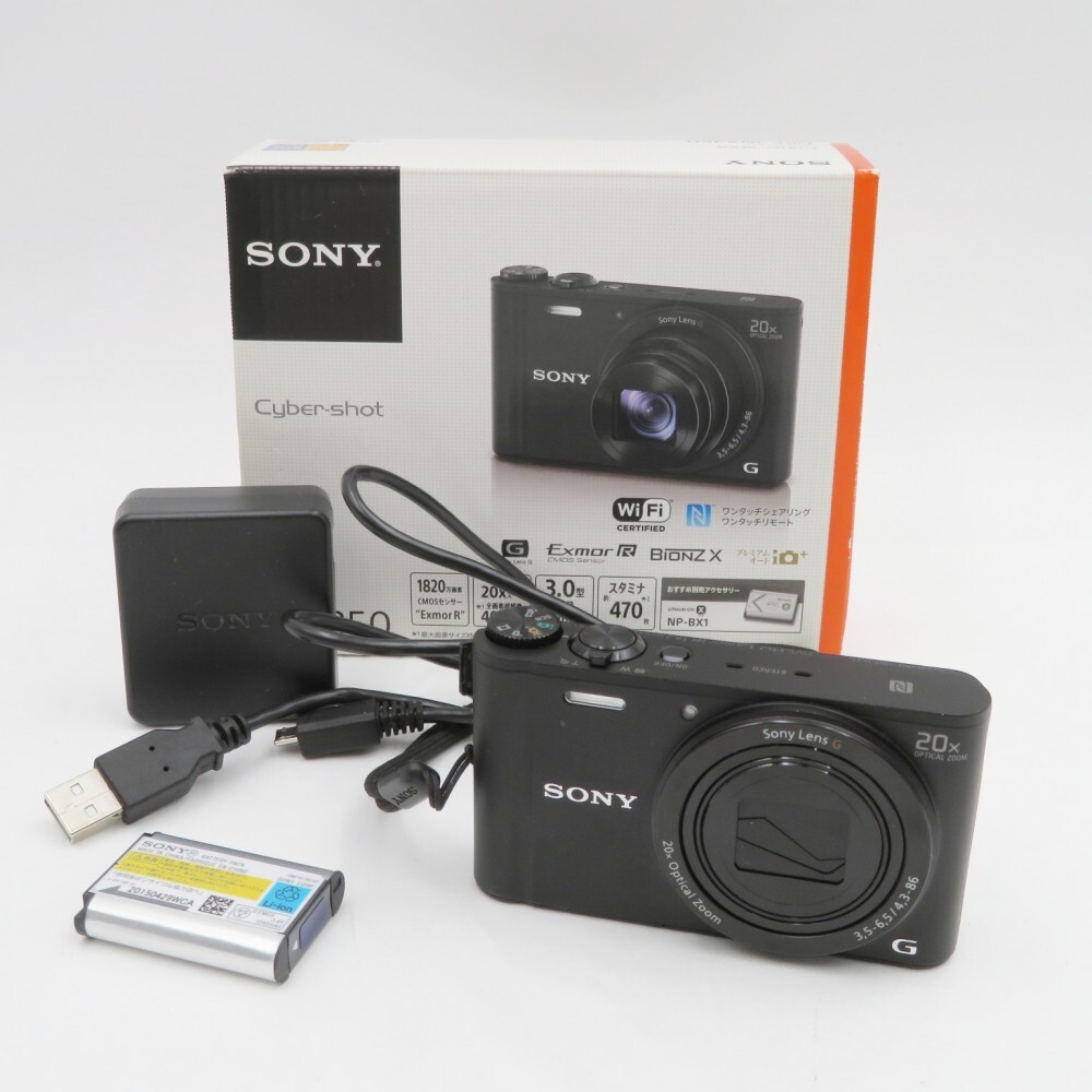 【やや傷や汚れあり】1円〜 SONY ソニー Cyber-shot DSC-WX350 デジタルスチルカメラ 箱付 動作確認済 現状品 ...