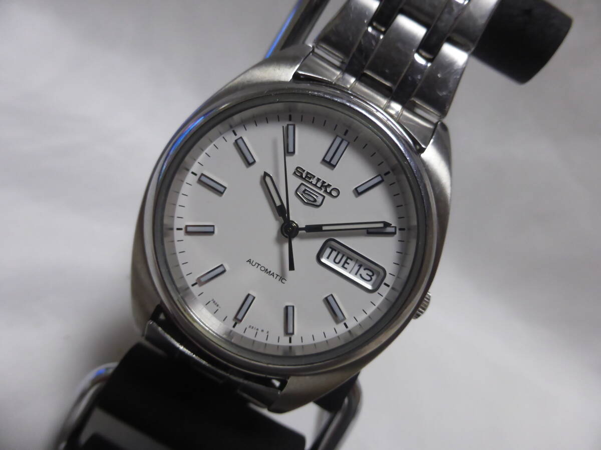 【傷や汚れあり】SEIKO☆セイコー 5 自動巻き 白文字盤 裏スケ メンズ 腕時計 7S26-0430☆の落札情報詳細 - Yahoo!オークション落札価格検索 オークフリー