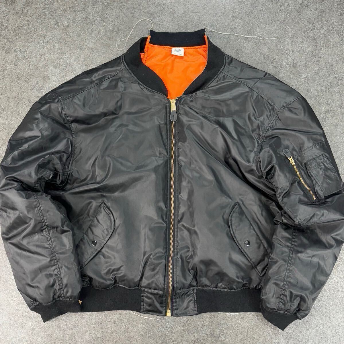 【目立った傷や汚れなし】フランス製 VETEMENTS ヴェトモン MA-1 フライトジャケット MIL-1-8279E USAF 9051-79 リバーシブル メンズ 5XL 大きいサイズ ...