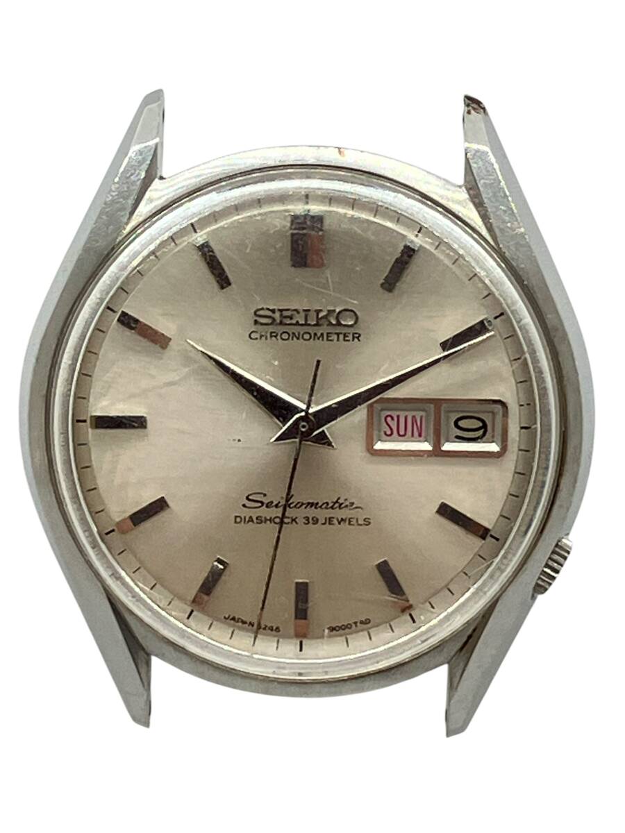 【傷や汚れあり】SEIKO SEIKOMATIC 6246-9000 DIASHOCK 39石 セイコー マティック デイデイト メダリオン シルバー文字盤 自動巻き 腕時計 ...