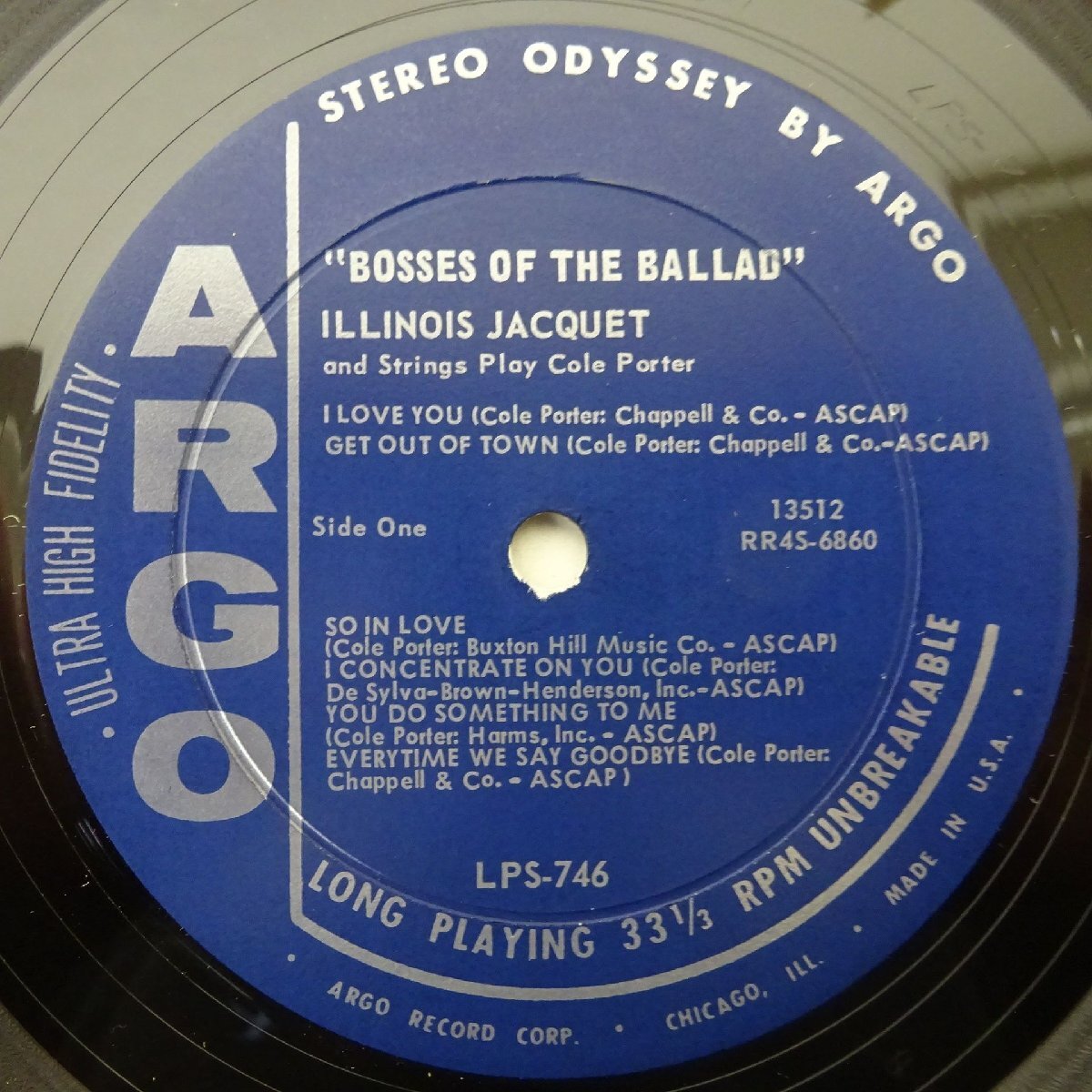 【やや傷や汚れあり】14043381;【ほぼ美盤/US盤/ARGO/青銀ラベル/深溝】Illinois Jacquet / Bosses Of ...