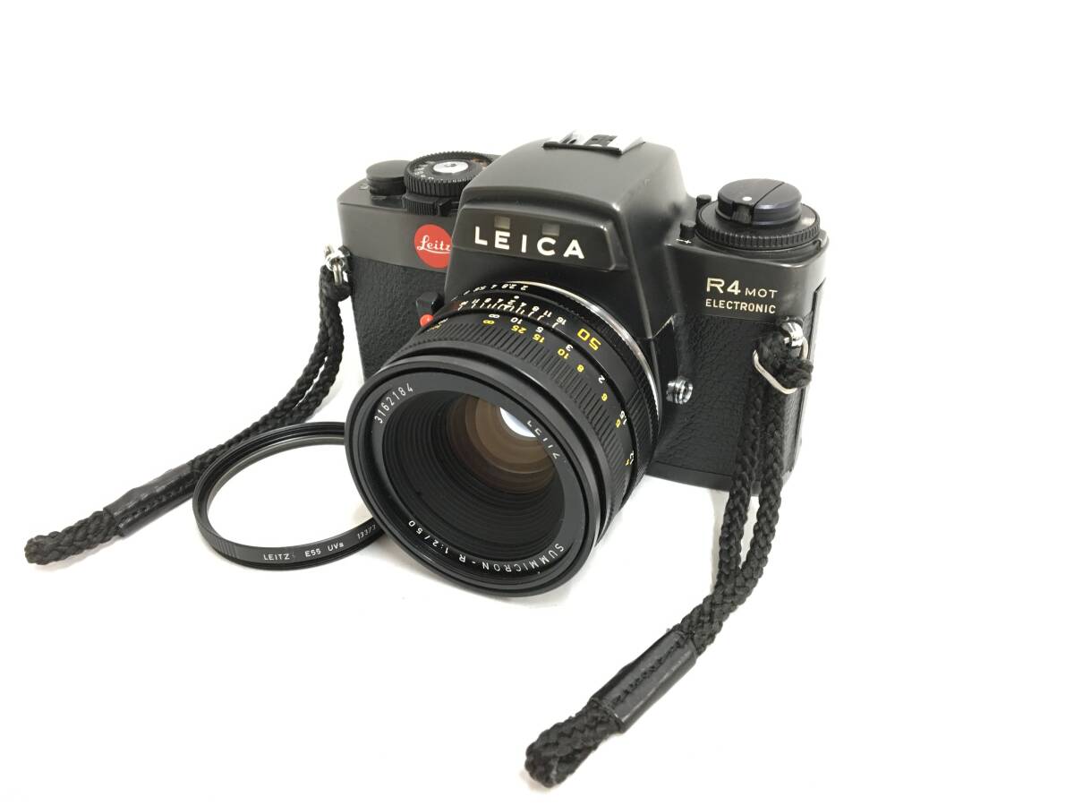 【傷や汚れあり】★ LEICA R4 + LEITZ SUMMICRON-R 1:2/50 ★ フィルム一眼レフカメラ レンズセット ...