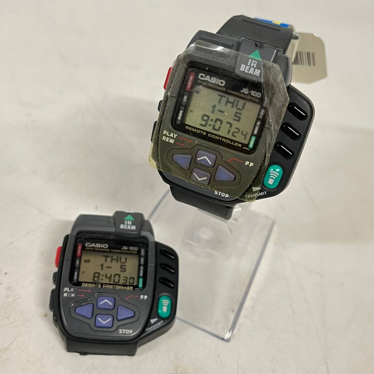 【やや傷や汚れあり】1円~【セット売り】カシオ CASIO JG-100 サイバークロス スーパー光通信ウォッチ クォーツ メンズ腕時計 ...