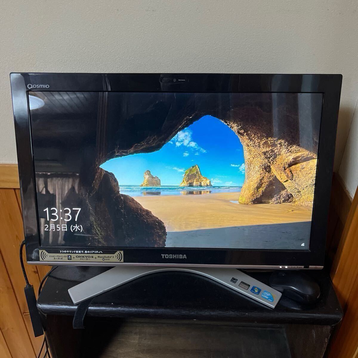 【目立った傷や汚れなし】TOSHIBA 東芝 dynabook Qosmio D710 D710/T6AB 液晶一体型PC デスクトップPC ...