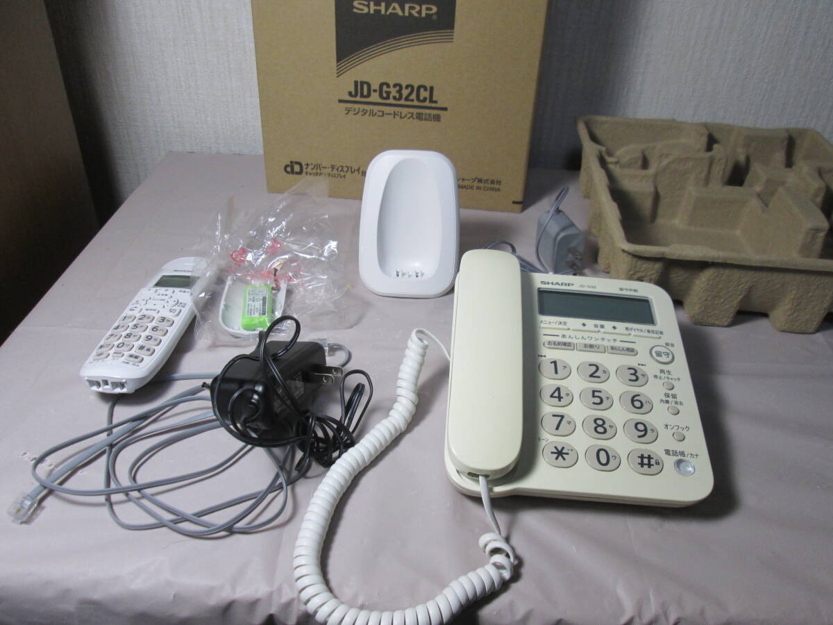 【やや傷や汚れあり】SHARP シャープ デジタルコードレス電話機 親機 JD-G32CL 子機 JD-KE100 中古の落札情報詳細 - Yahoo!オークション落札価格検索 オークフリー