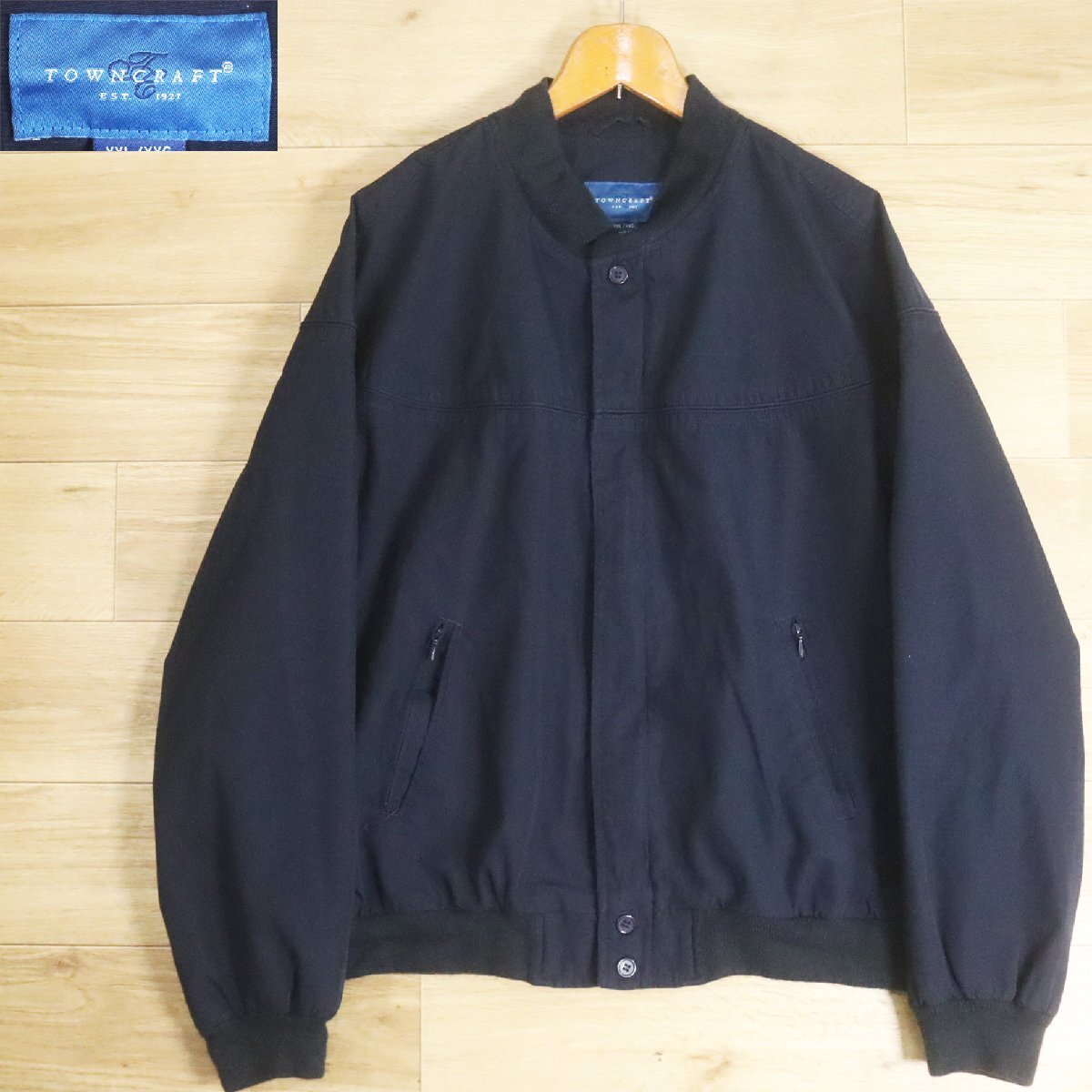 【やや傷や汚れあり】C2S/Y2.12-6 90s TOWNCRAFT タウンクラフト カップショルダー ジャンパー ブルゾン メンズ XLT ネイビー ヴィンテージの落札情報詳細 ...