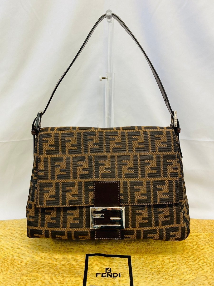 【目立った傷や汚れなし】美品★FENDIフェンディ ショルダーバッグ マンマバケット ズッカ柄 ハンドバッグ ブラウン キャンバス×レザー FFロゴ★の落札情報詳細 - Yahoo ...