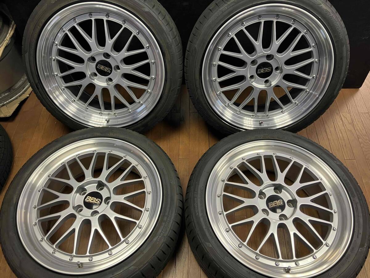 【目立った傷や汚れなし】 鍛造 BBS LM 19インチ LM 220 221 8.5J+43 9.5J+45 5H114.3 ハンコック K127 245/40R19 2024年製造 ...