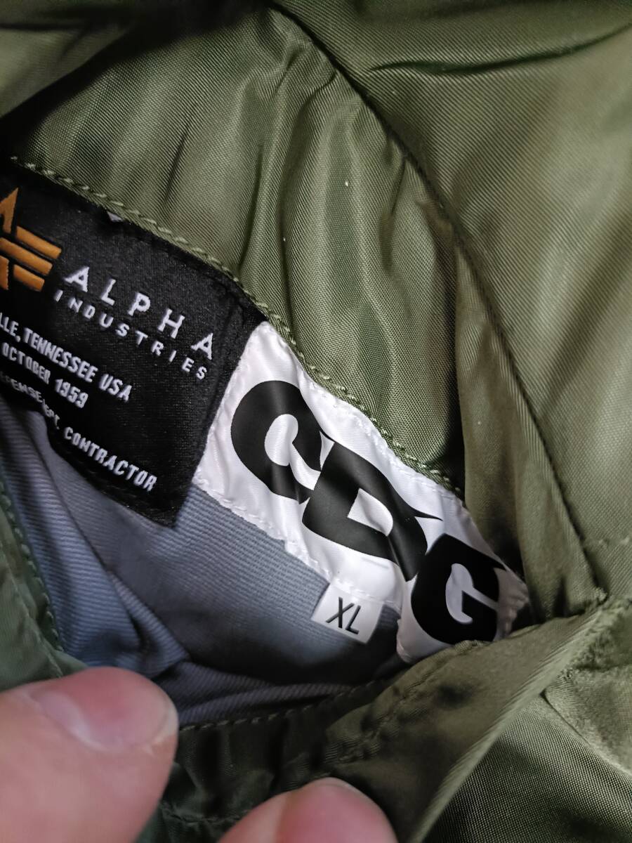 【未使用】新品 XLサイズ CDG x ALPHA BIAS MA-1 JACKET SZ-J017 AD2024 コムデギャルソン ...