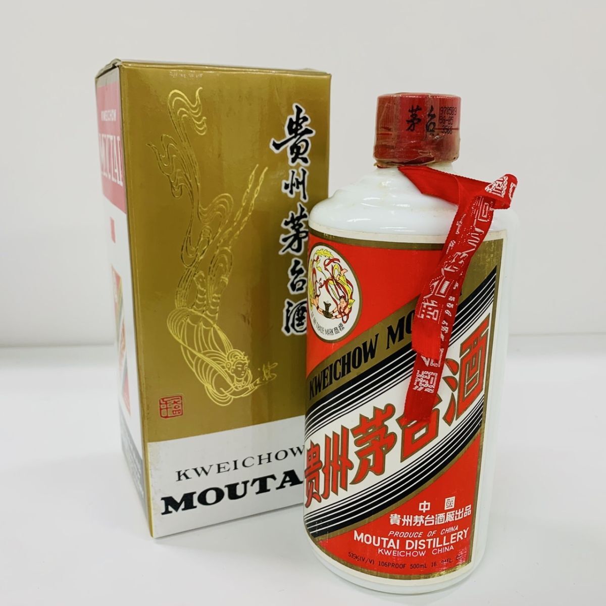 【傷や汚れあり】K089-Z7-791【未開栓】貴州茅台酒 MOUTAI マオタイ 中国酒 天女ラベル 1996年 500ml 53％ 箱付き お酒 酒 約996g マオタイ酒の落札情報詳細 ...