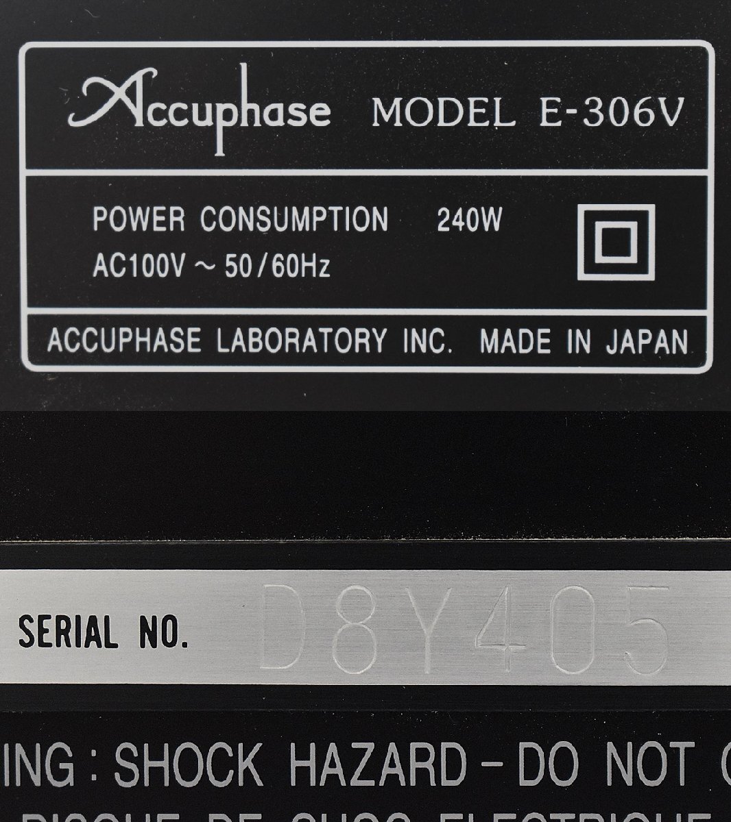 【傷や汚れあり】【 C 】★2906 Accuphase E-306V プリメインアンプ アキュフェーズ 本体のみの落札情報詳細 ...