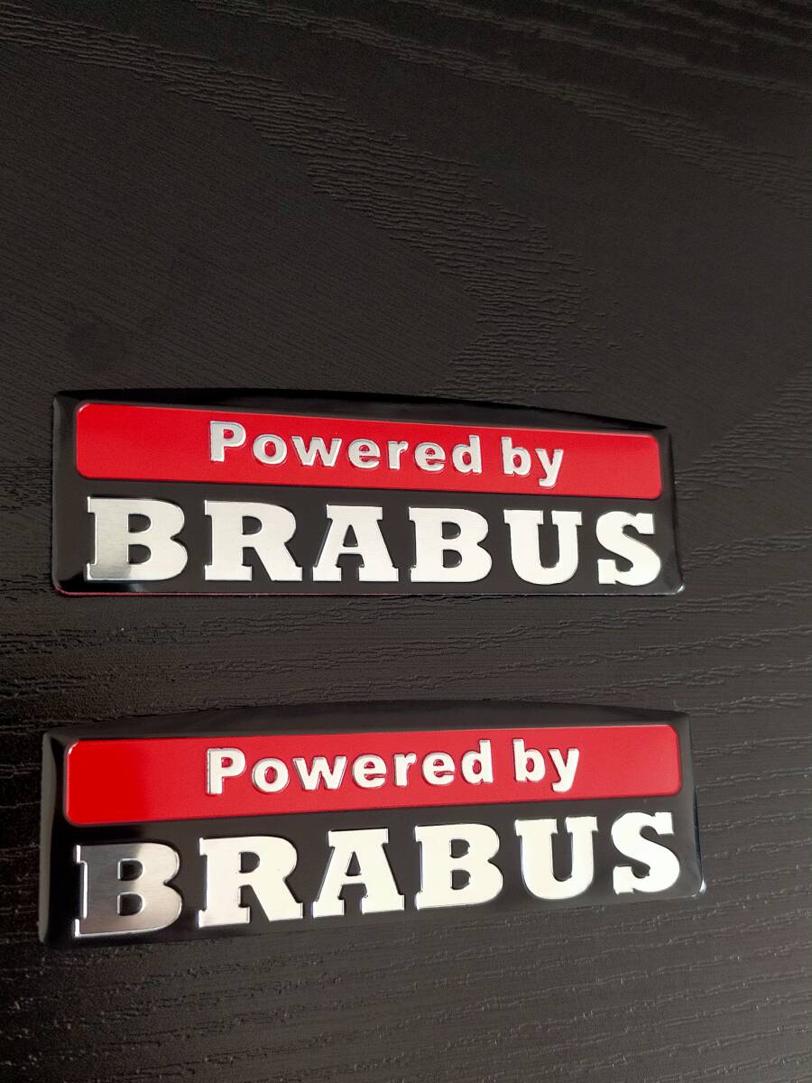 【未使用】2枚セット メルセデスベンツPowered by BRABUSエンブレム ブラバス ステッカースマート453C453A453フォーツー ...
