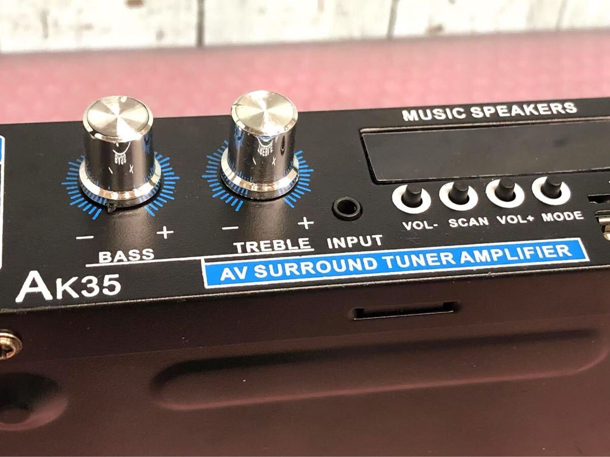 【傷や汚れあり】HIFI STEREO アンプ AK35 オーディオ コンパクトアンプ 本体のみ AUXとBluetooth接続して音出しOK ...