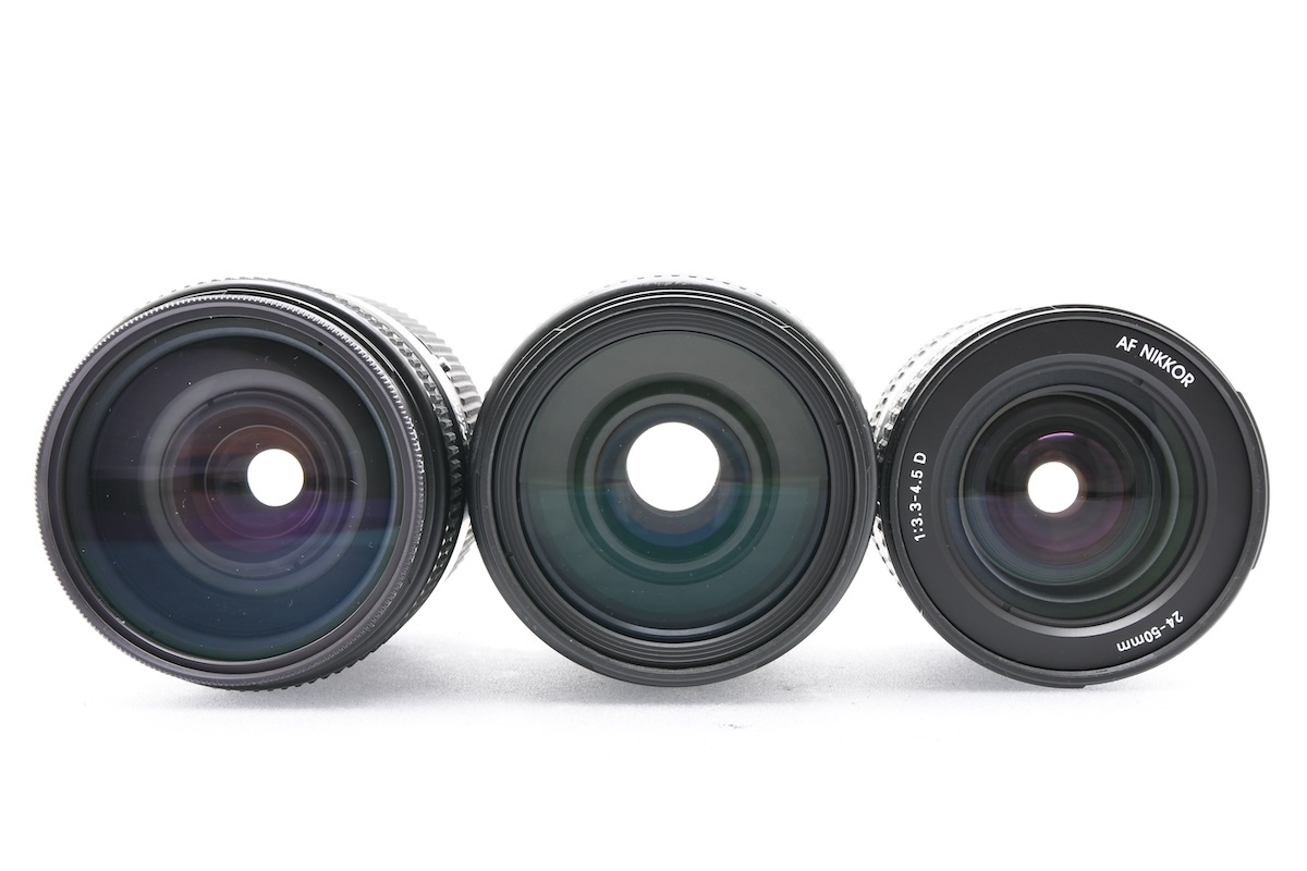 【やや傷や汚れあり】Nikon AF NIKKOR 24-50mm F3.3-4.5 D + 35-135mm F3.5-4.5 + 70-300mm F4-5.6 D Fマウント ズーム ...