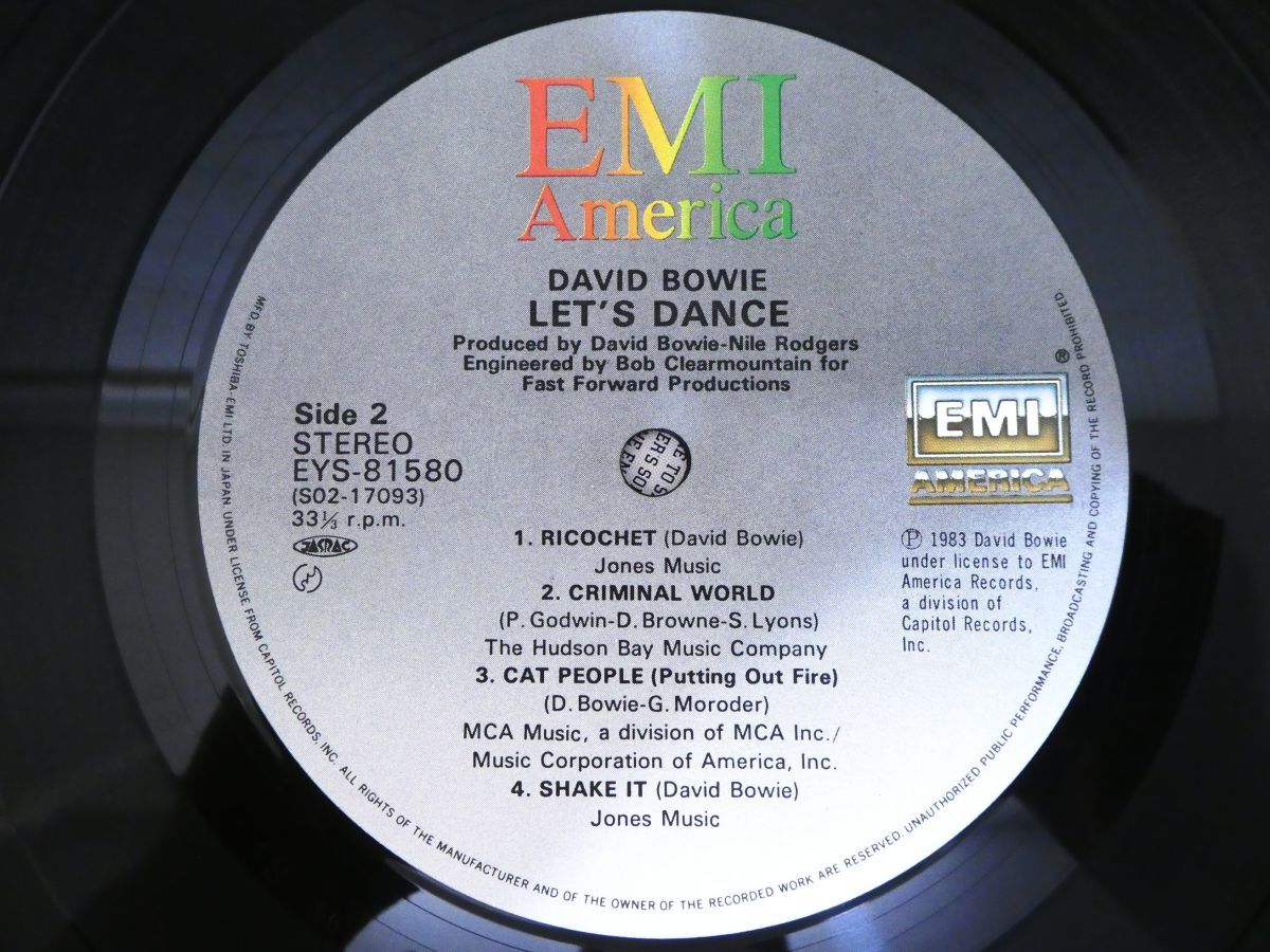 【やや傷や汚れあり】S) David Bowie デヴィッド・ボウイ 「 LET'S DANCE 」 LPレコード/帯付き EYS-81580 @80 (R-36)の落札情報詳細 ...