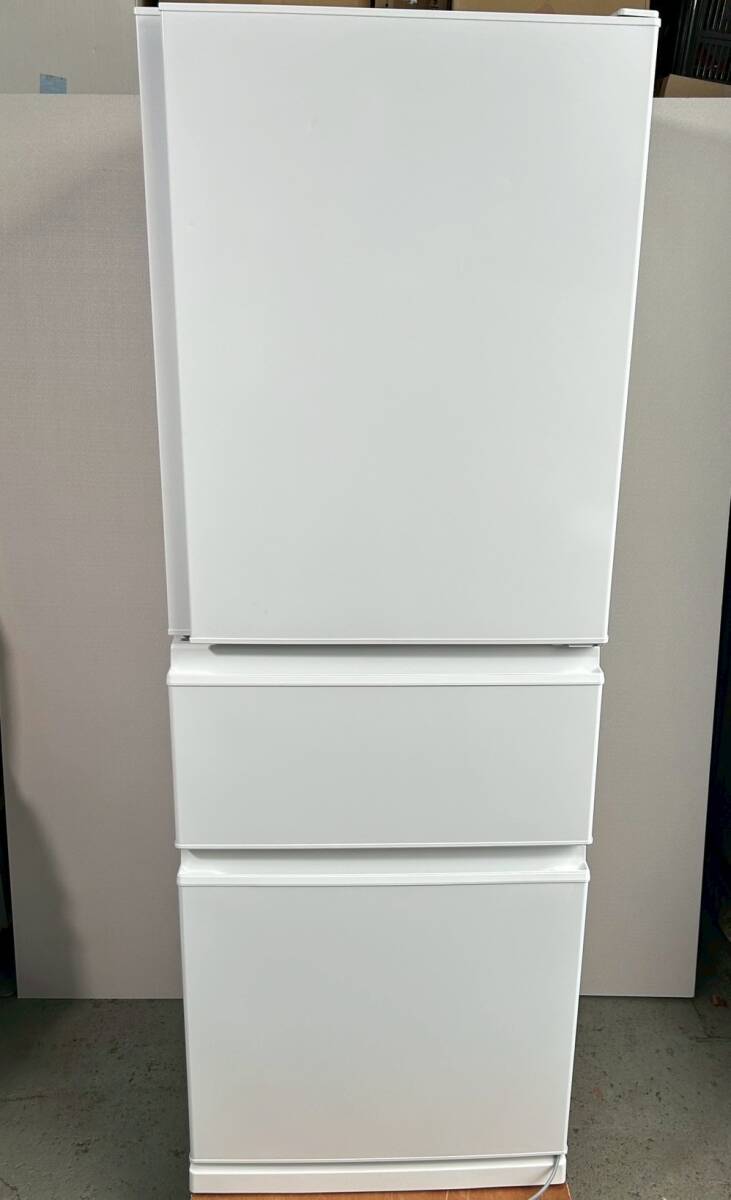 【傷や汚れあり】中古 2022年製 三菱 3ドア ノンフロン冷凍冷蔵庫 MR-C33H-W MITSUBISHI 容量330L 引き取り歓迎の ...