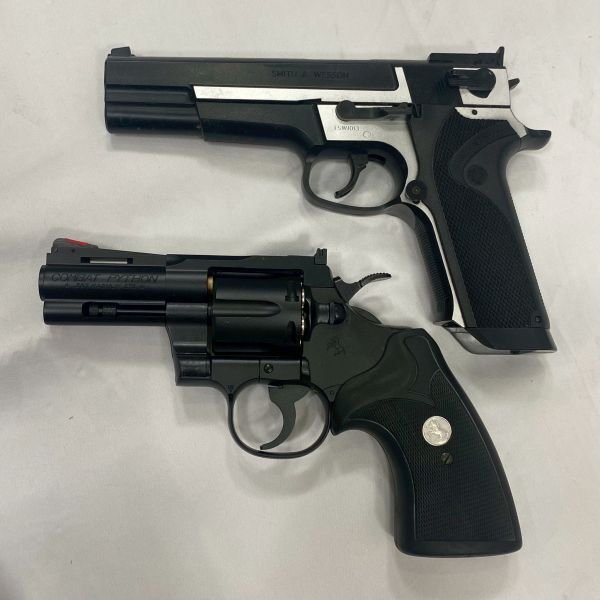 【傷や汚れあり】Q203-S3 ASGK/JASGマーク付き 東京マルイ SMITH&WESSON PC356/COLT PYTHON コルトパイソン 357 MAGNUM エアガン トイガン ...