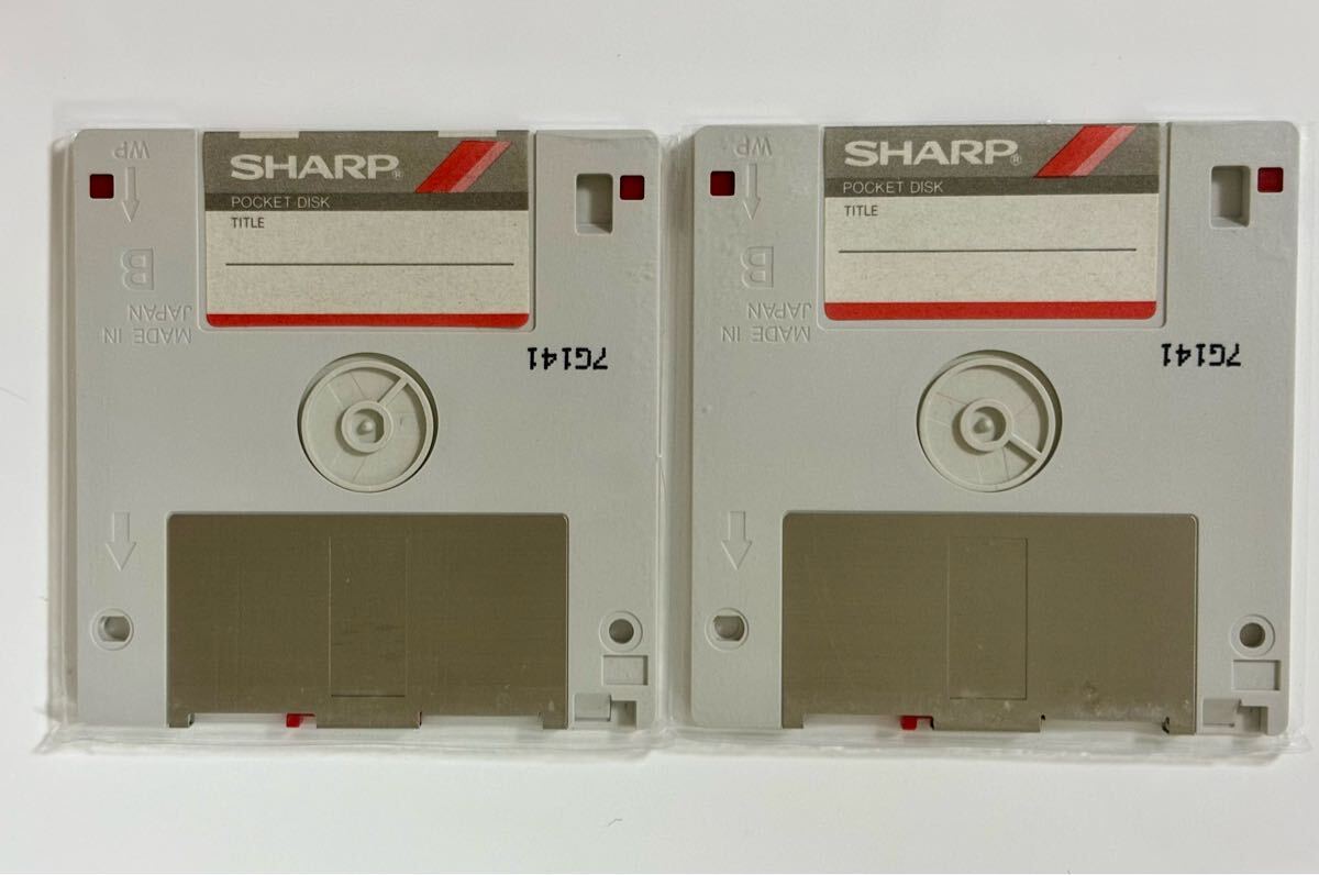 【目立った傷や汚れなし】[ジャンク] SHARP POCKET DISK用ディスク 2枚 PC-1600K CE-1600F PC-E500 ...