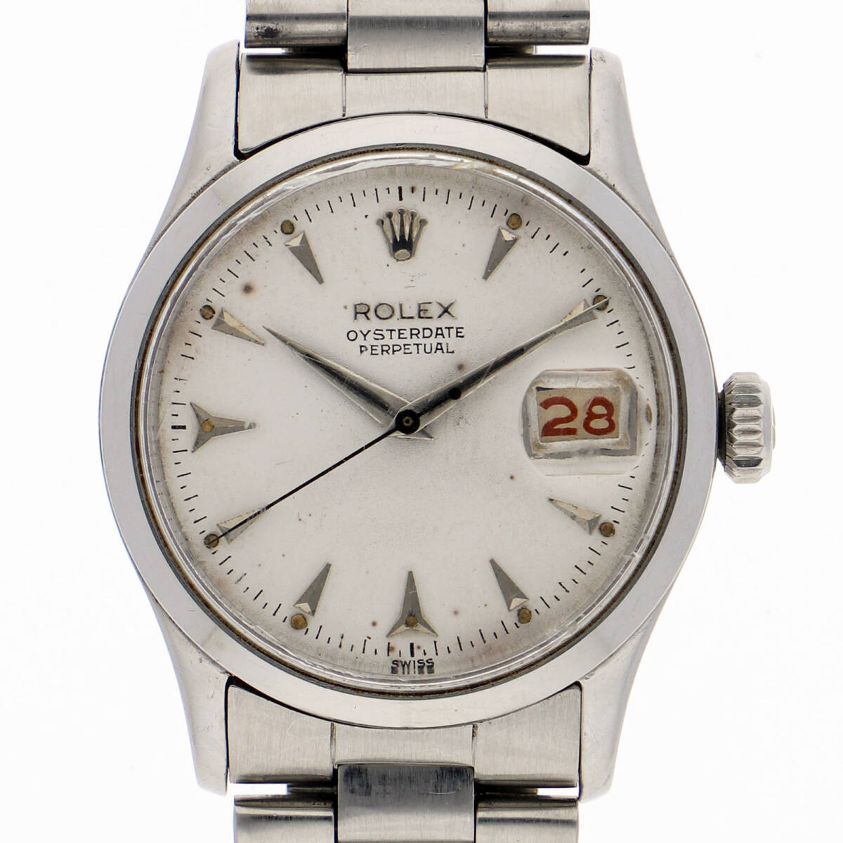 【傷や汚れあり】ROLEX ロレックス 6518 オイスターパーペチュアル ホワイトダイヤル SS 自動巻き メンズ【132679】の落札情報 ...