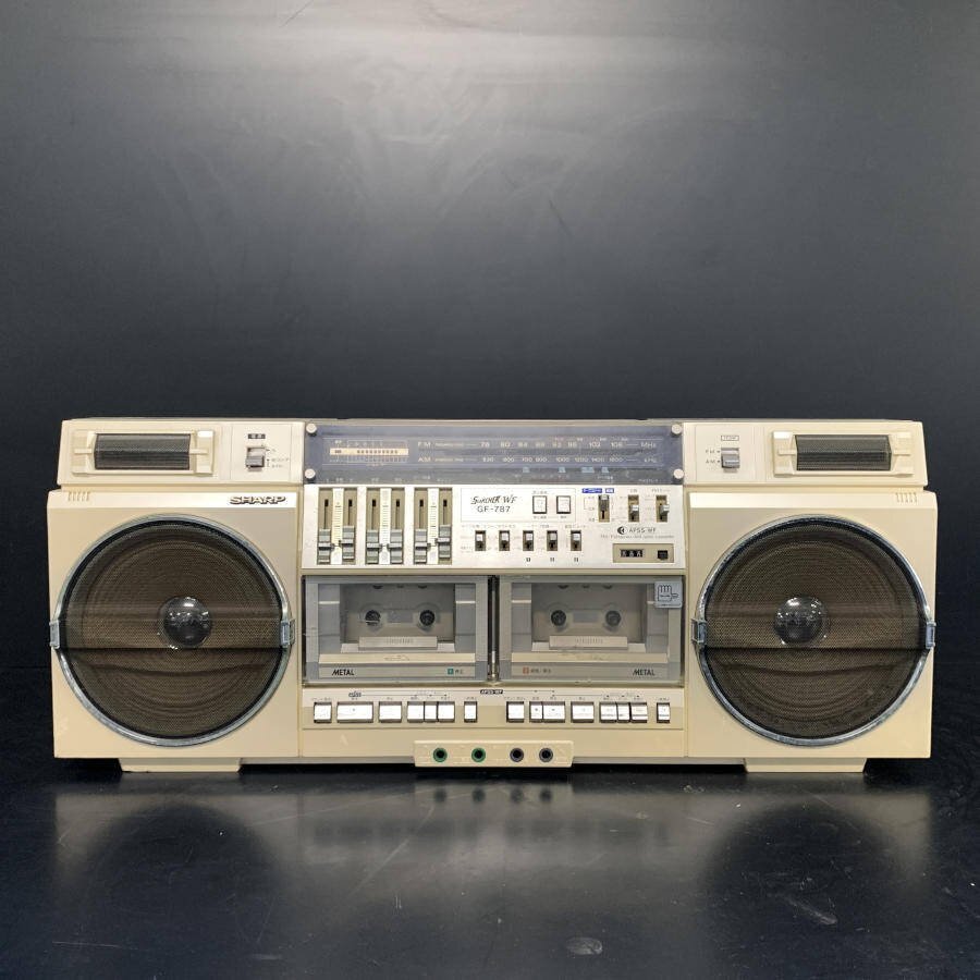【傷や汚れあり】SHARP シャープ GF-787 大型 ラジカセ ダブルカセット 昭和レトロ 80年代 ビンテージ オーディオ ブームボックス 簡易検査品の落札情報詳細 - Yahoo ...