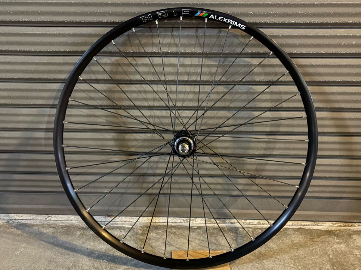 【やや傷や汚れあり】26インチ ナット止め仕様 ALEX RIMS/MD19リム×SHIMANO/FH-TX505 リアホイール ディスク ...