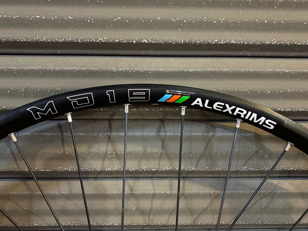 【やや傷や汚れあり】26インチ ナット止め仕様 ALEX RIMS/MD19リム×SHIMANO/FH-TX505 リアホイール ディスク ...