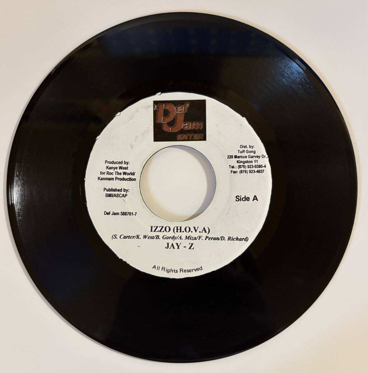 【未使用に近い】JAY-Z / IZZO (H.O.V.A) cw/ GIRLS, GIRLS GIRLS ジャマイカ盤 7inch 美品 ...